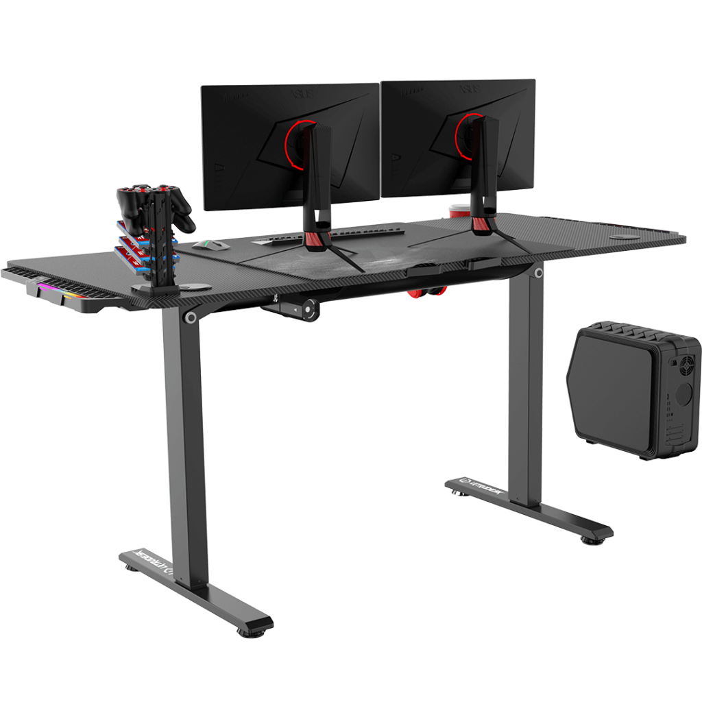 Ultradesk LEVEL LED RGB - Bureau d'ordinateur avec réglage en hauteur