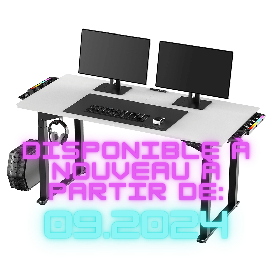 Ultradesk UPLIFT LED RGB - Bureau d'ordinateur réglable électriquement